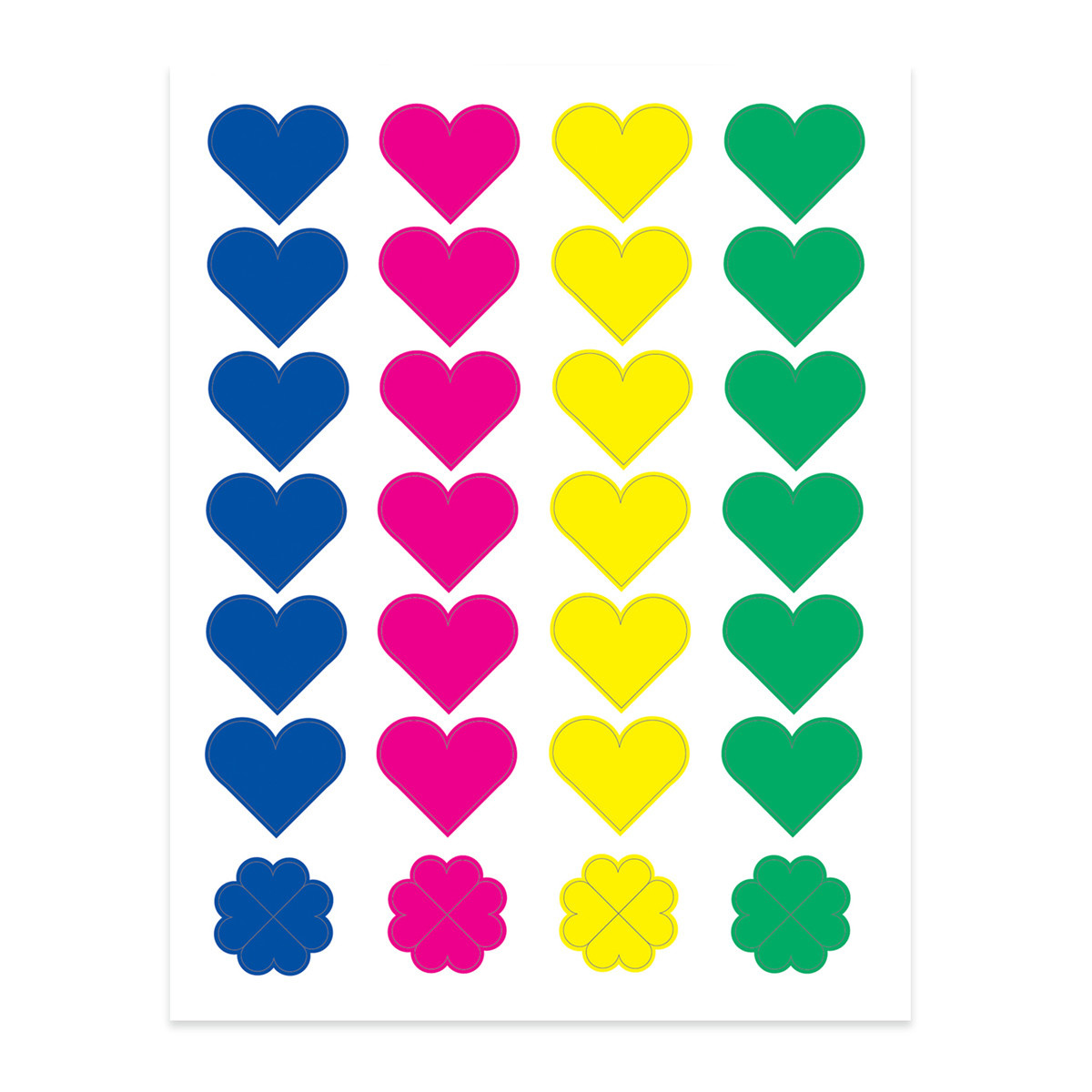 STICKERS: - HEART SHAPE - 3 SHEETS - Creative Kids