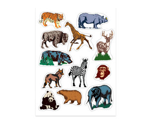 STICKERS - WILD ANIMALS - 3 SHEETS - Creative Kids