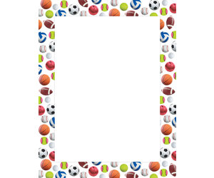 POSTER SPORTS BALL BORDER 17"x22" - Creative Kids
