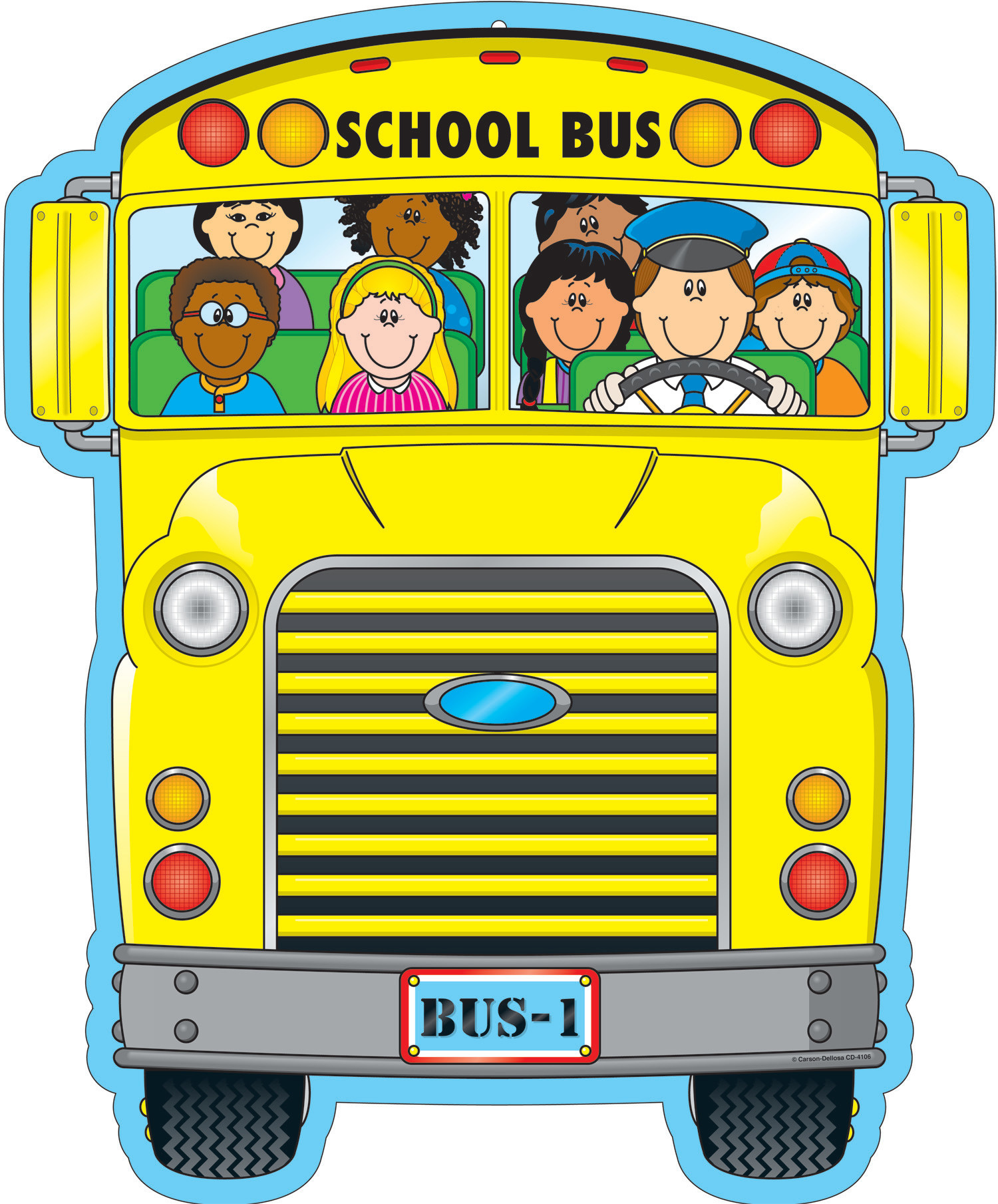 School Bus Front View Clipart