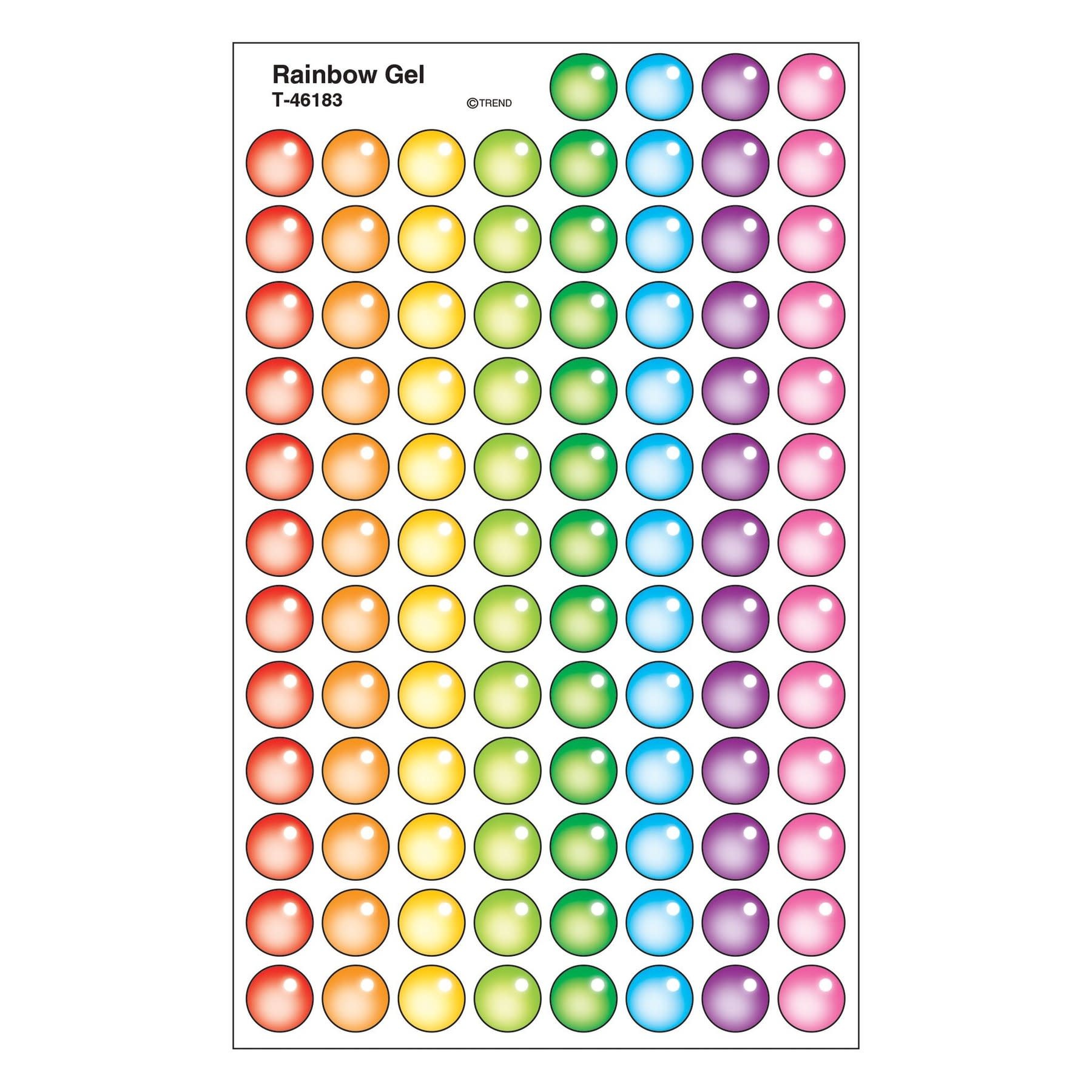 STICKER: RAINBOW GEL 8 SHEETS - Creative Kids