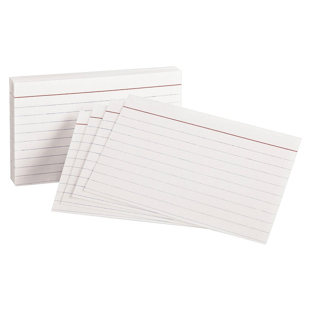 MEAD INDEX CARDS - 3"x5" - RULED WHITE - 100 PACK - Creative Kids
