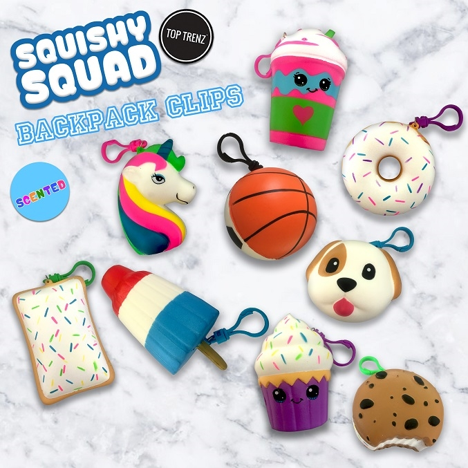SQUISHY SQUAD BACKPACK CLIP - Creative Kids