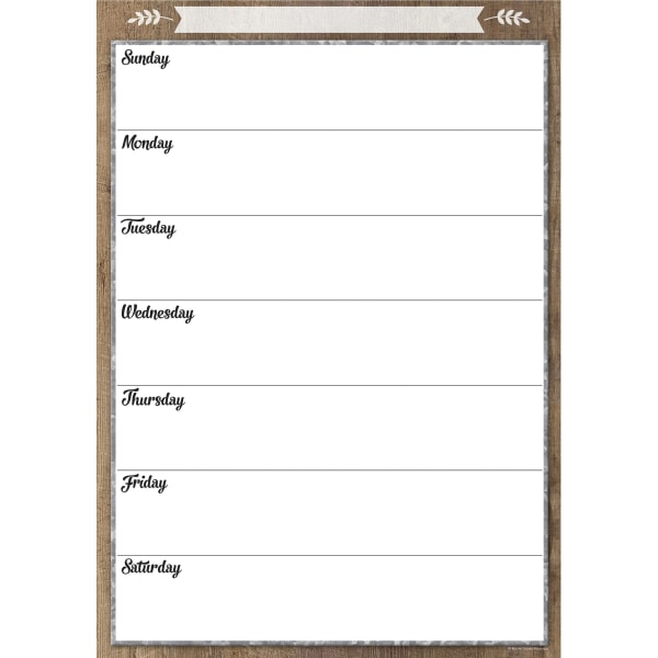 CLINGY CALENDAR/SCHEDULE POSTER - Creative Kids