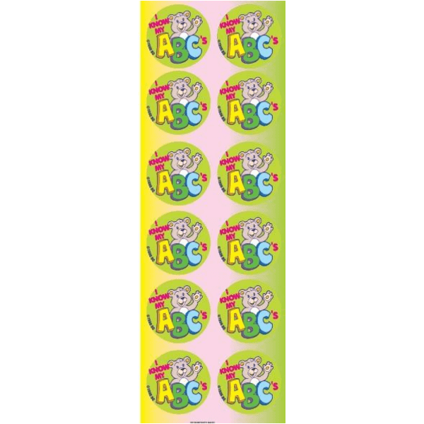 MOTIVATIONAL STICKER: I KNOW MY ABC'S - 6 SHEETS - Creative Kids