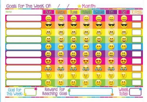 POLY CHART: GOALS EMOJIS 13"X19" - Creative Kids
