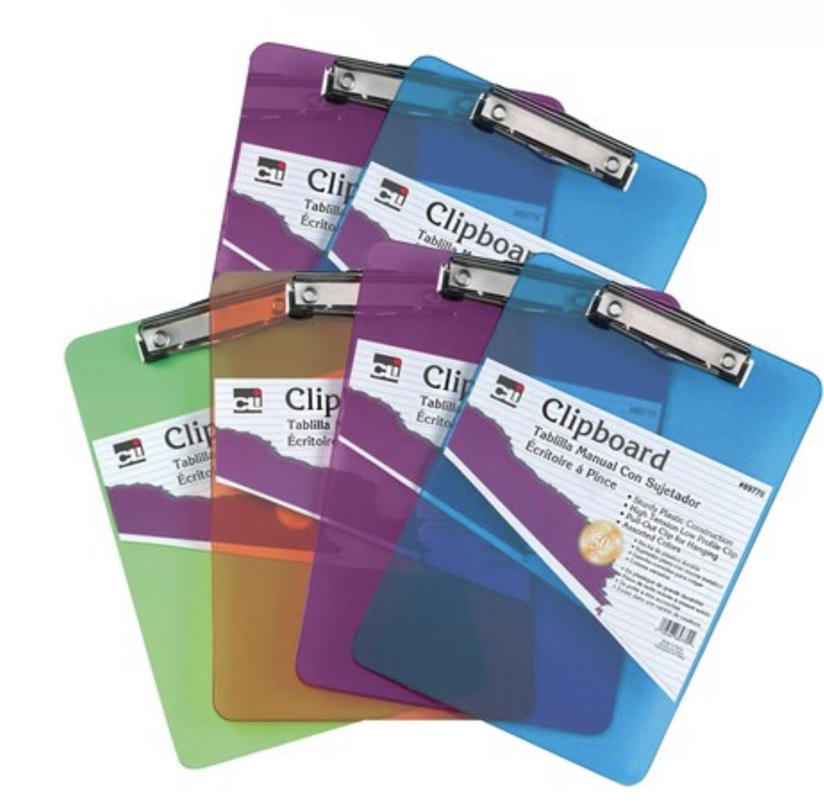 CLIPBOARD COLOR TRANSLUCENT - Creative Kids