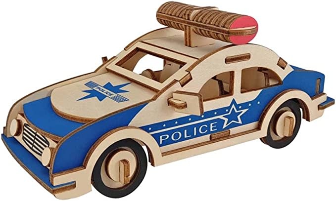 3D WOODEN PUZZLE: POLICE CAR - Creative Kids
