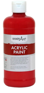 ACRYLIC PAINT 16OZ BRIGHT RED - Creative Kids