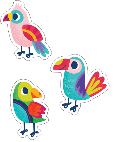 CUT OUT: PARROTS 36PC - Creative Kids