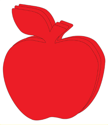 CUT OUTS: EXTRA LARGE RED APPLE 8"x10" 15 PACK - Creative Kids
