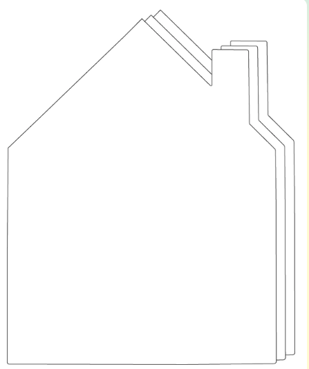 SUPER CUT OUT HOUSE 8"X10" 15PC - Creative Kids