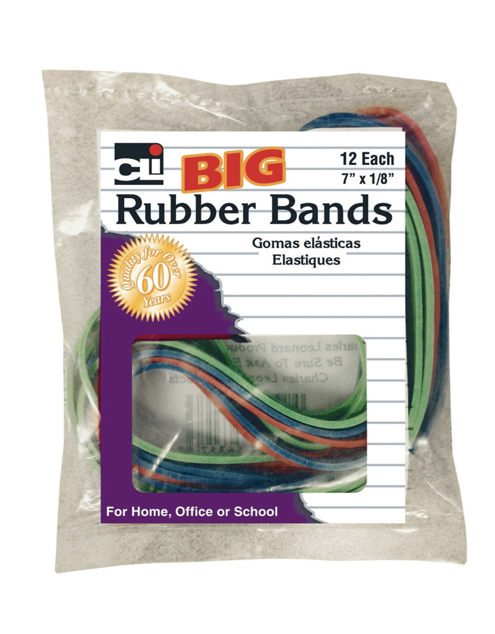RUBBER BANDS ASSORTED COLORS & SIZES 12pcs - Creative Kids