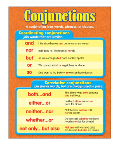 CHARTLET CONJUNCTIONS - Creative Kids