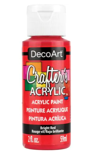 ACRYLIC PAINT: BRIGHT RED 2OZ - Creative Kids