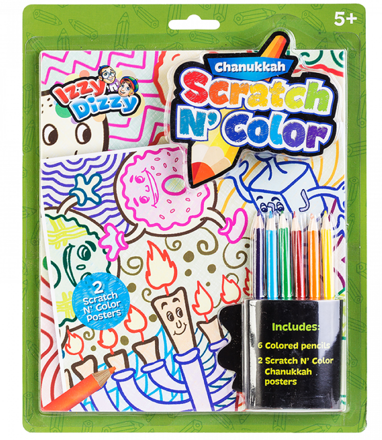 CHANUKAH SCRATCH AND COLOR 2 POSTERS - Creative Kids