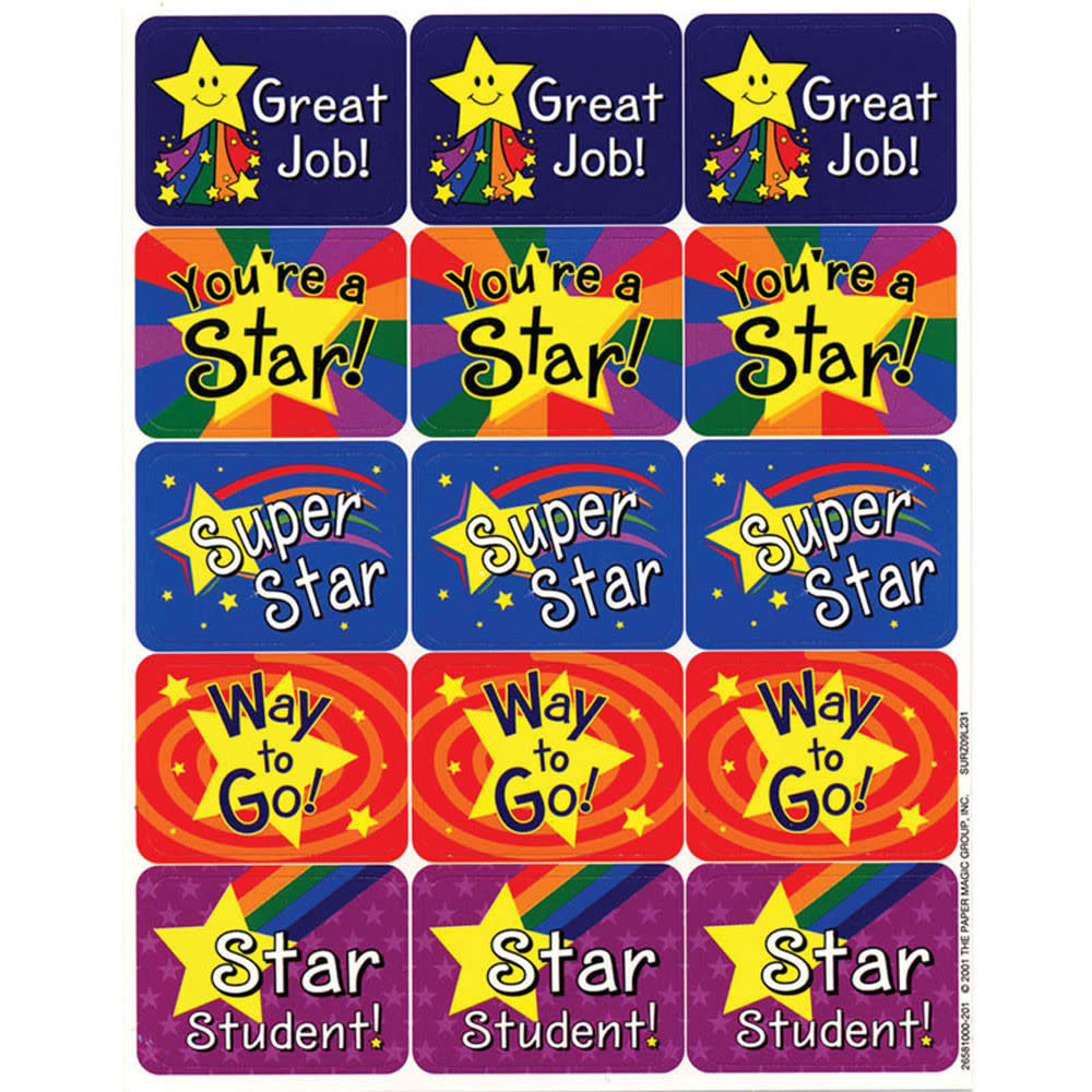 STICKERS: SUCCESS STARS - 120 STICKERS - Creative Kids
