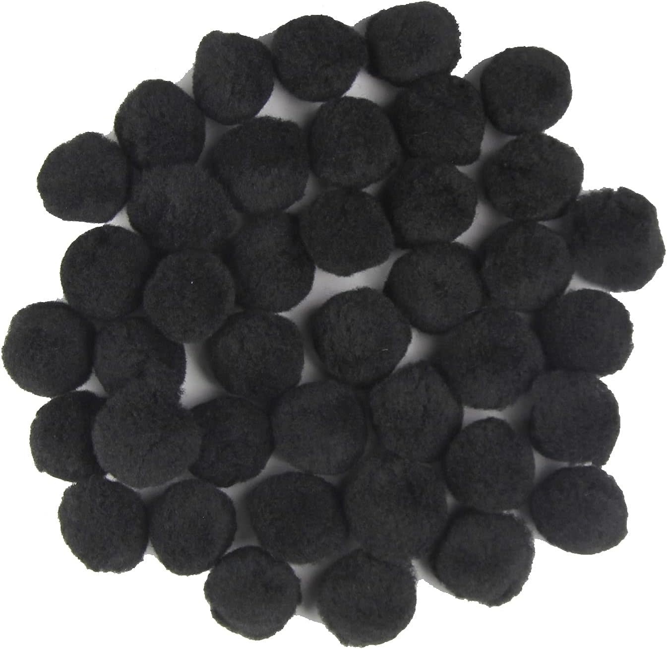 POM POMS - 1" - BLACK 40 PACK - Creative Kids