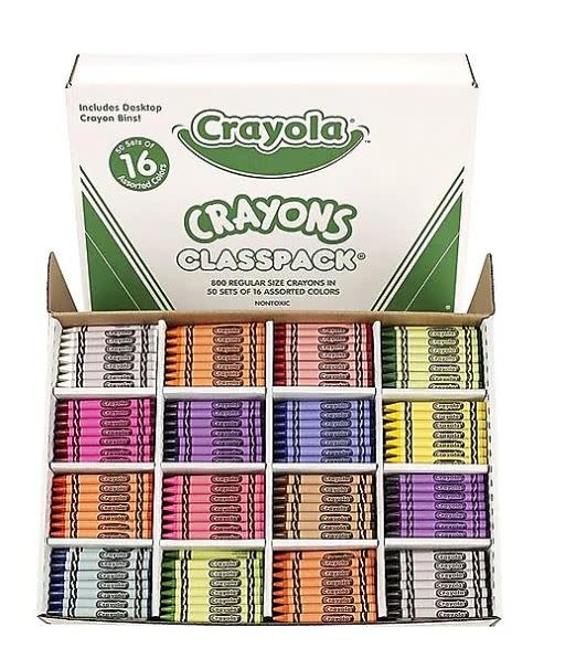 CRAYOLA CLASSPACK: CRAYONS REGULAR SIZE 800 PACK 16 COLORS - Creative Kids