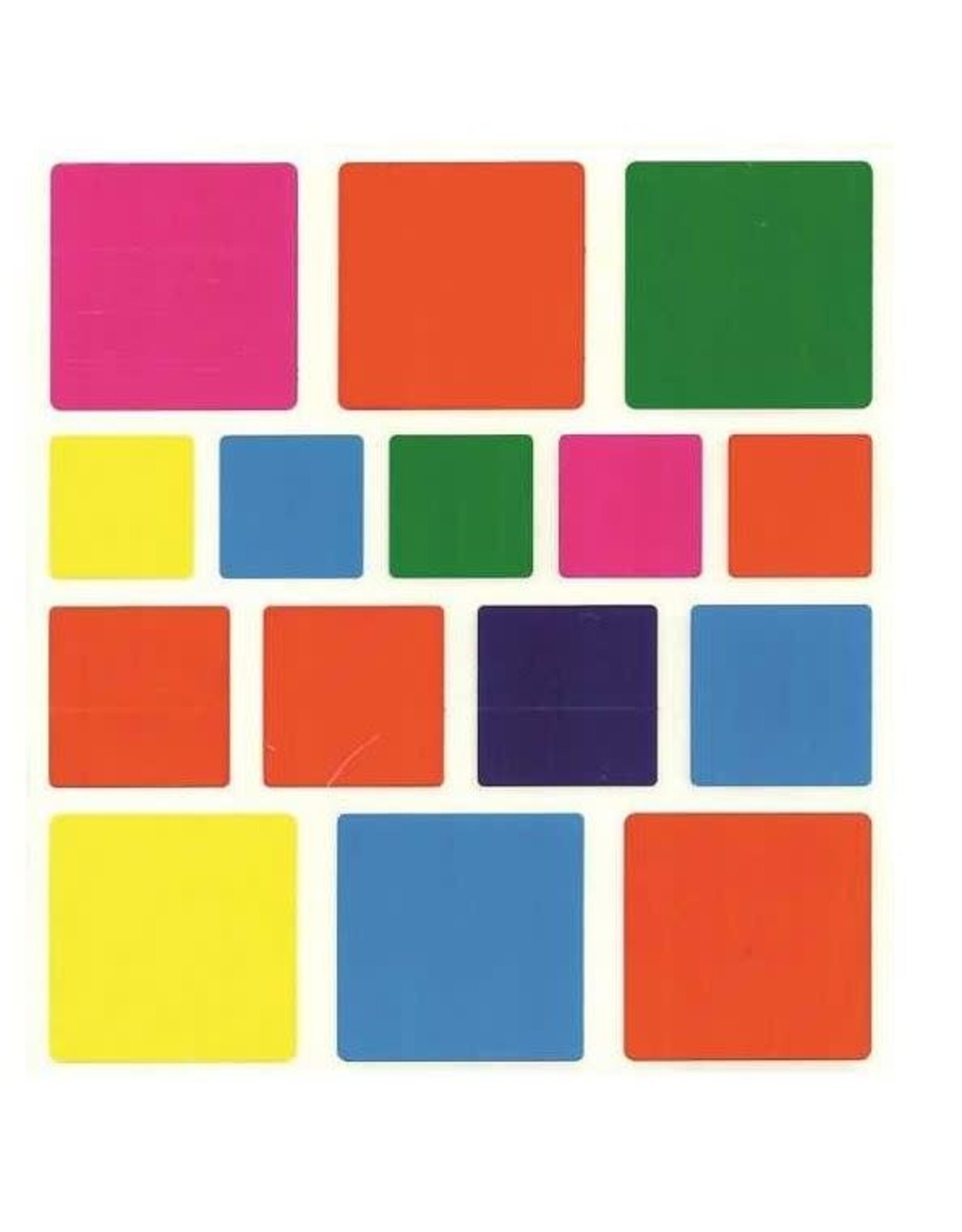 ASSORTED SIZE SQUARE STICKERS 25 SHEET - Creative Kids