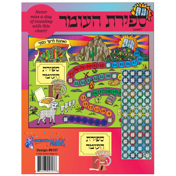 incento magic CHART: SEFIRAS HA'OMER COUNTING CHART WITH LUCHOS ...