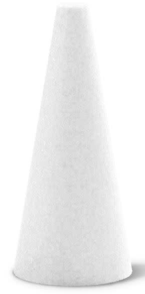 STYROFOAM CONE - 6 X 2.75 - WHITE - Creative Kids
