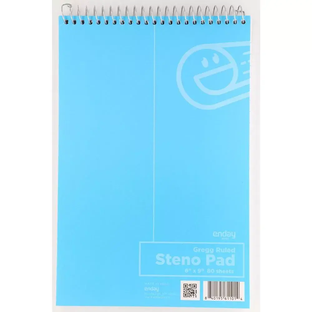 STENO BOOK - 6"x9" 80 SHEETS - BLUE COVER - Creative Kids