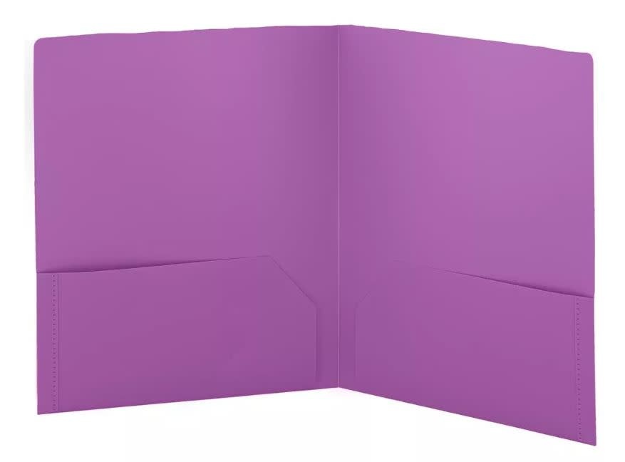 POLY FOLDER: 2 POCKET - PURPLE - Creative Kids