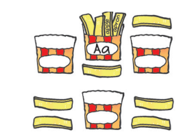 MINI BULLETIN BOARD SET CUSTOMIZABLE FRENCH FRY 141 PIECES - Creative Kids