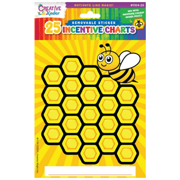 incento magic INCENTIVE CHART - ANIMATED BEE HONEY COMB - 25 SHEETS ...