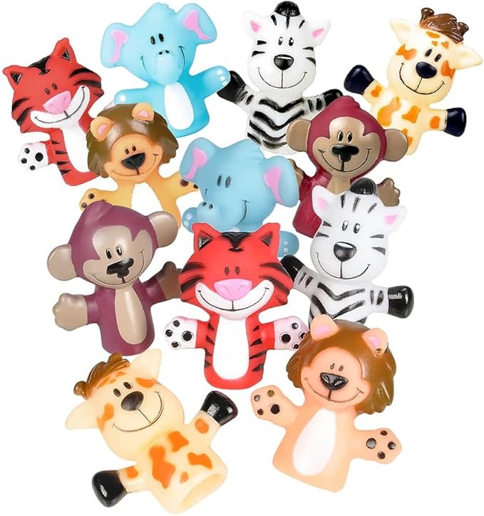 ZOO ANIMAL FINGER PUPPETS 12 PACK - Creative Kids