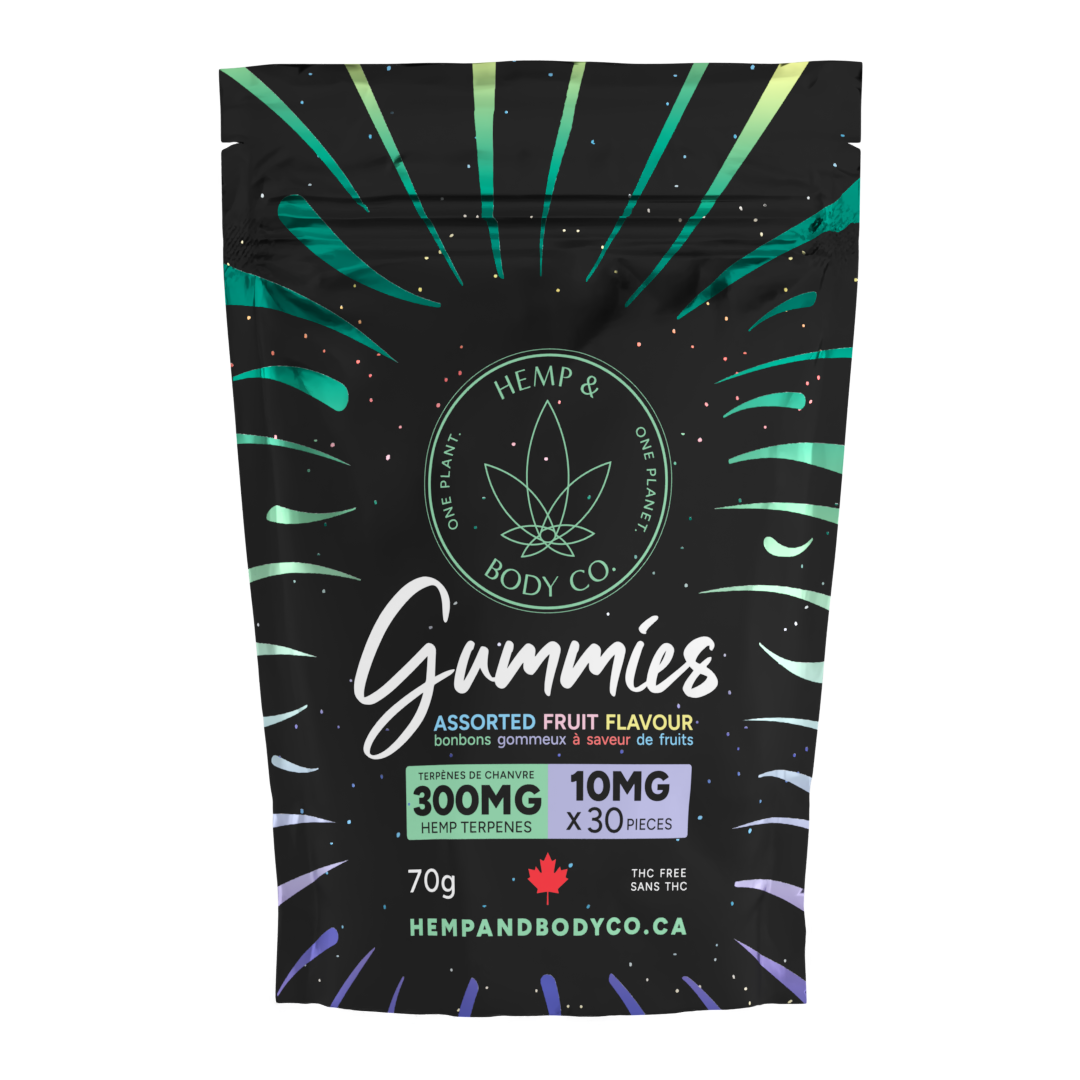 Hemp & Body Co All-Natural Fruit Flavoured Gummies 300MG - 4 Paws Market
