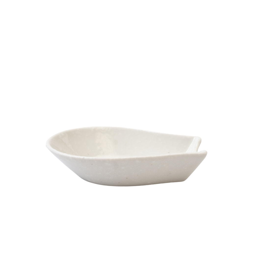 Soft White Glaze Spoon Rest | Porcelain Dish | Mij.com.au - Made in Japan