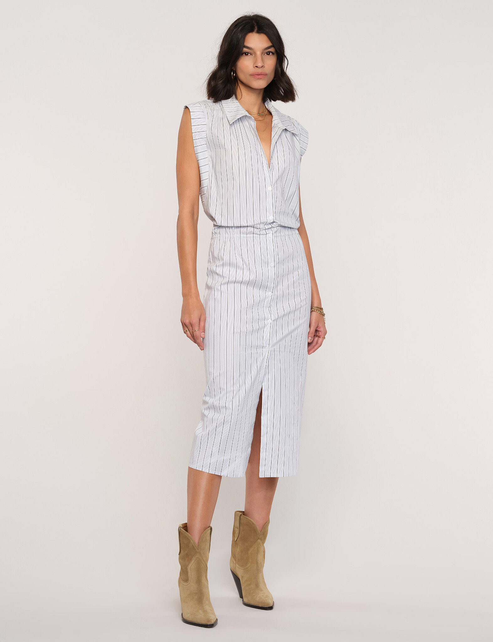 MIRAI DRESS IN EGGSHELL - Honest Boutique