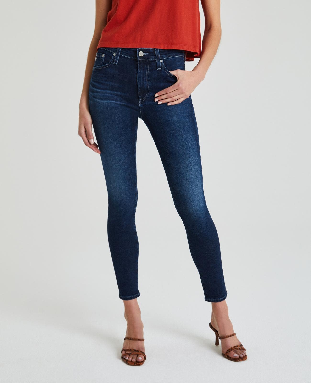 FARRAH SKINNY ANKLE IN 4 YEARS DEEP WILLOW - Honest Boutique