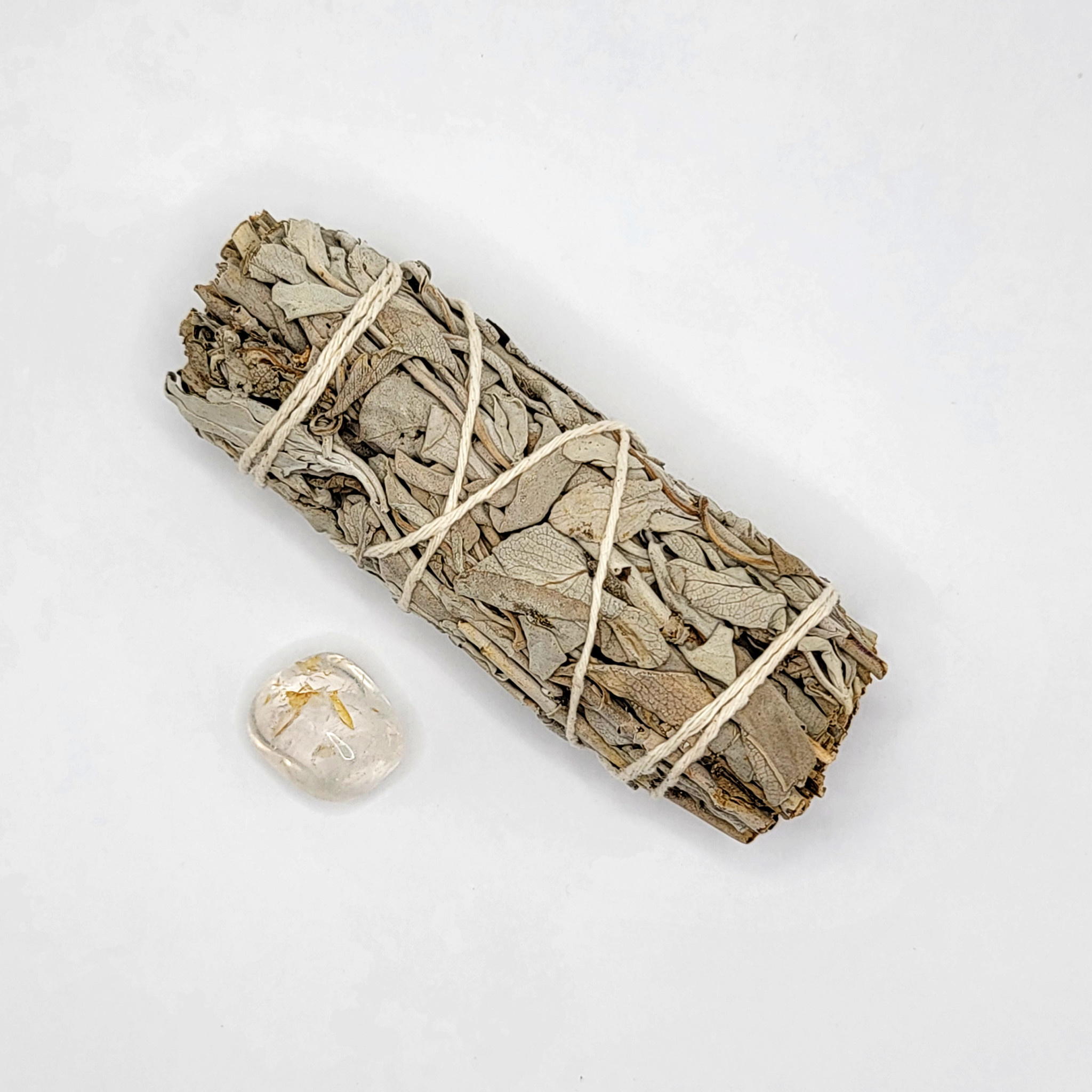 California White Sage with Clear Quartz Crystal - It's About Rocks