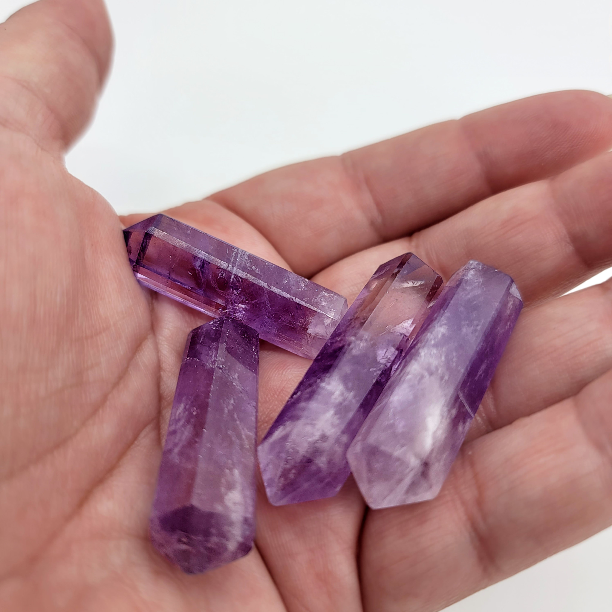 Small Double Terminated Amethyst Points - It's About Rocks