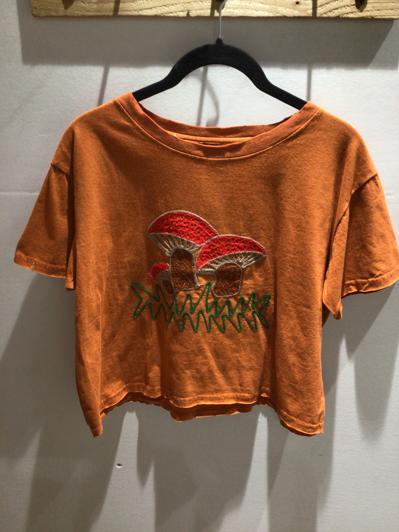 Rust Mushroom Cotton Crop Tee 1595 - It's About Rocks
