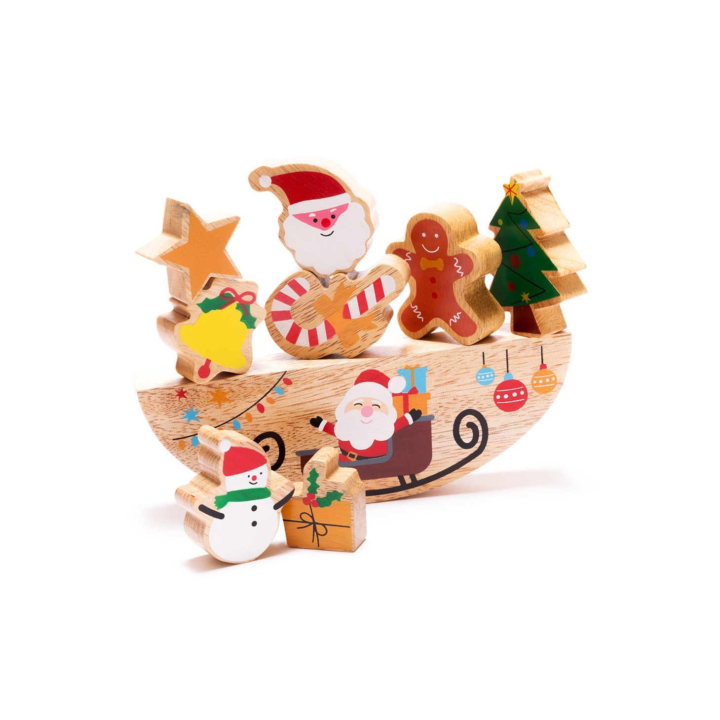 Wooden Christmas Balancing Toy - Molly Singer Home