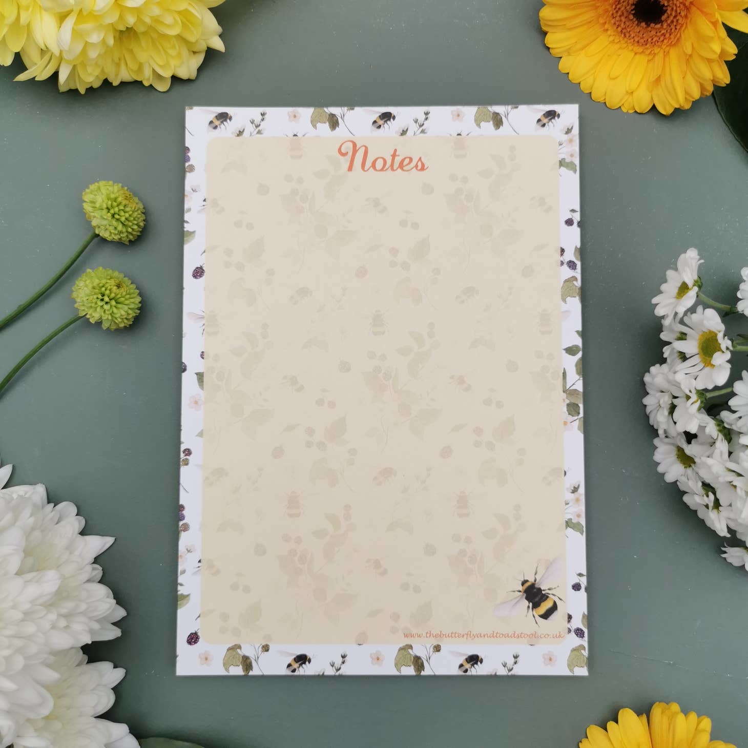 Bumblebee A5 Notepad - Molly Singer Home