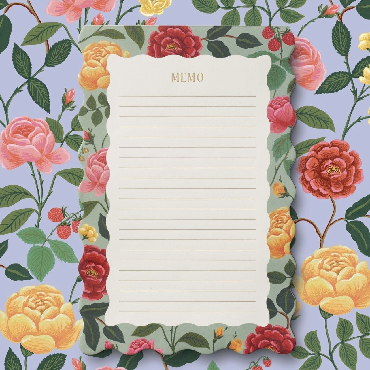 Roses Memo Notepad - Molly Singer Home