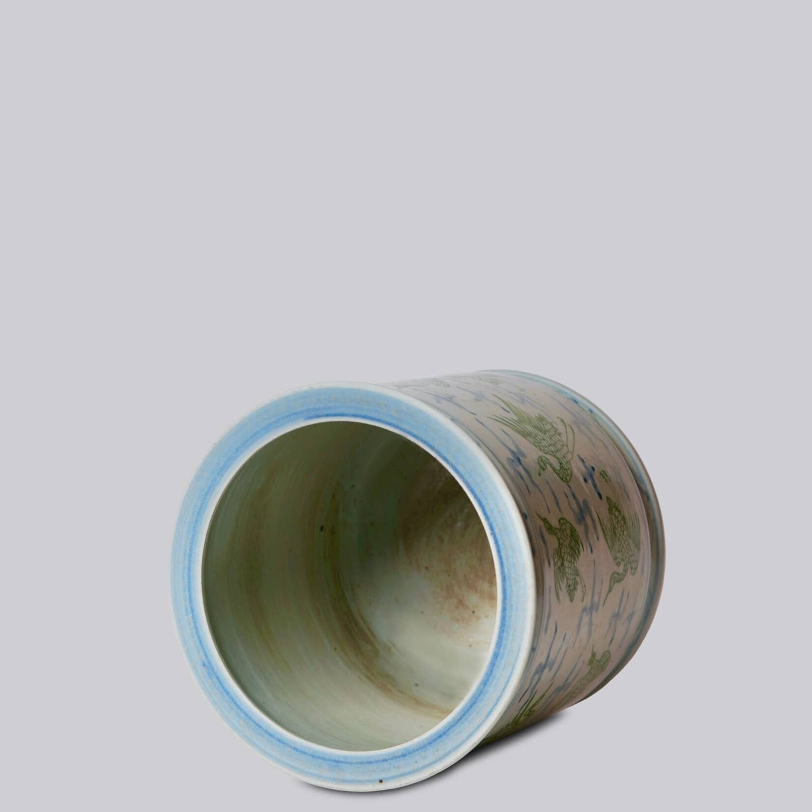 Cranes & Clouds Cachepot - Molly Singer Home