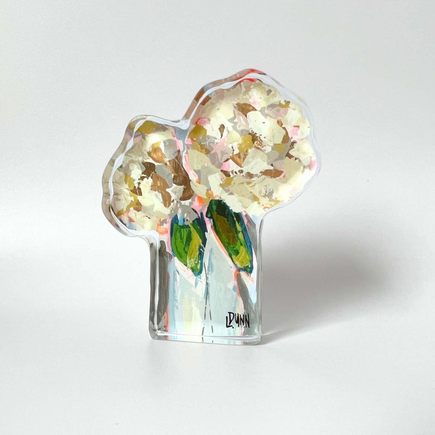Two Hydrangea Blooms Acrylic Block - Molly Singer Home Two Hydrangea Blooms Acrylic Block - Molly Singer Home