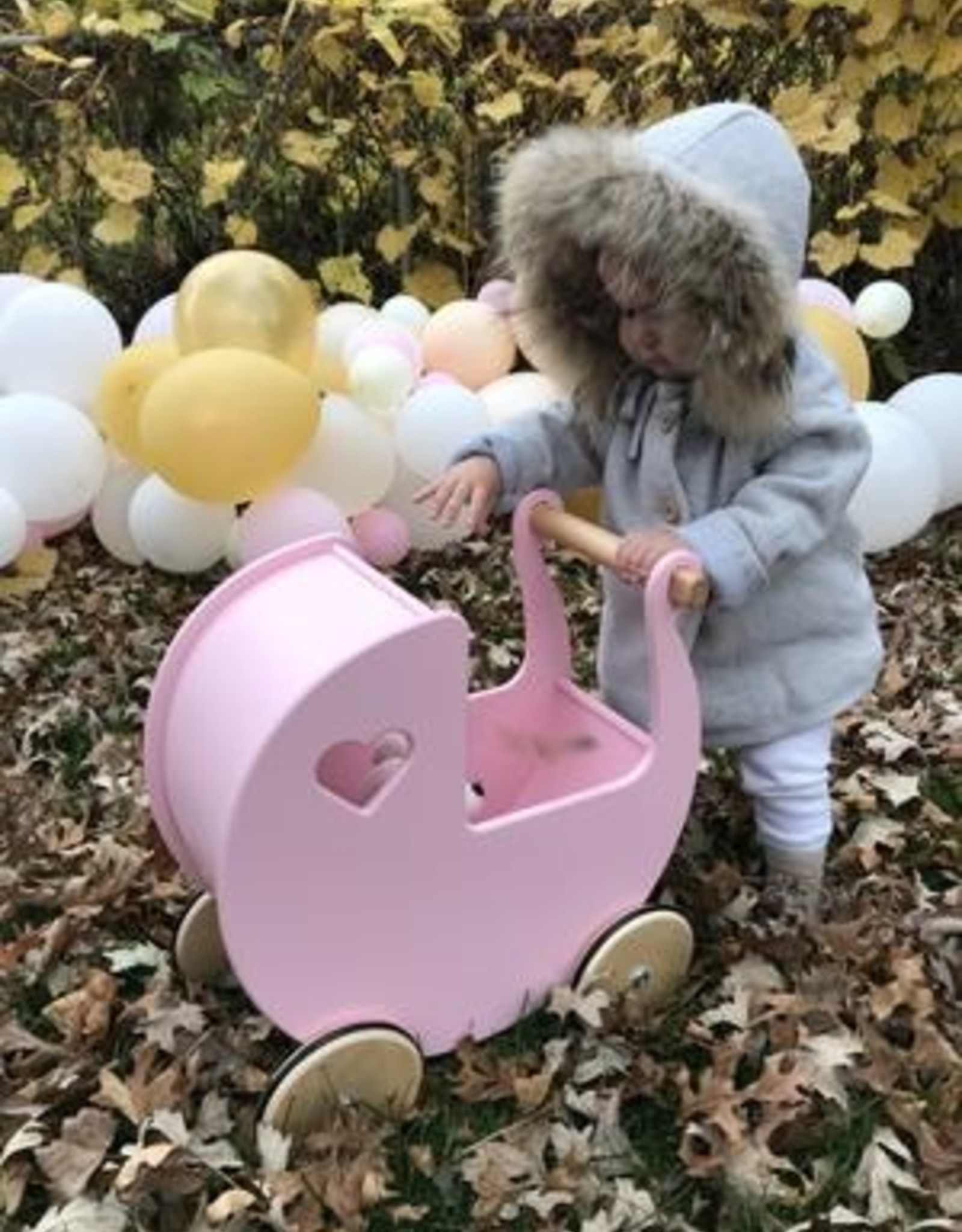 Moover Dolls Pram Light Pink Large - Maling Road Toyshop