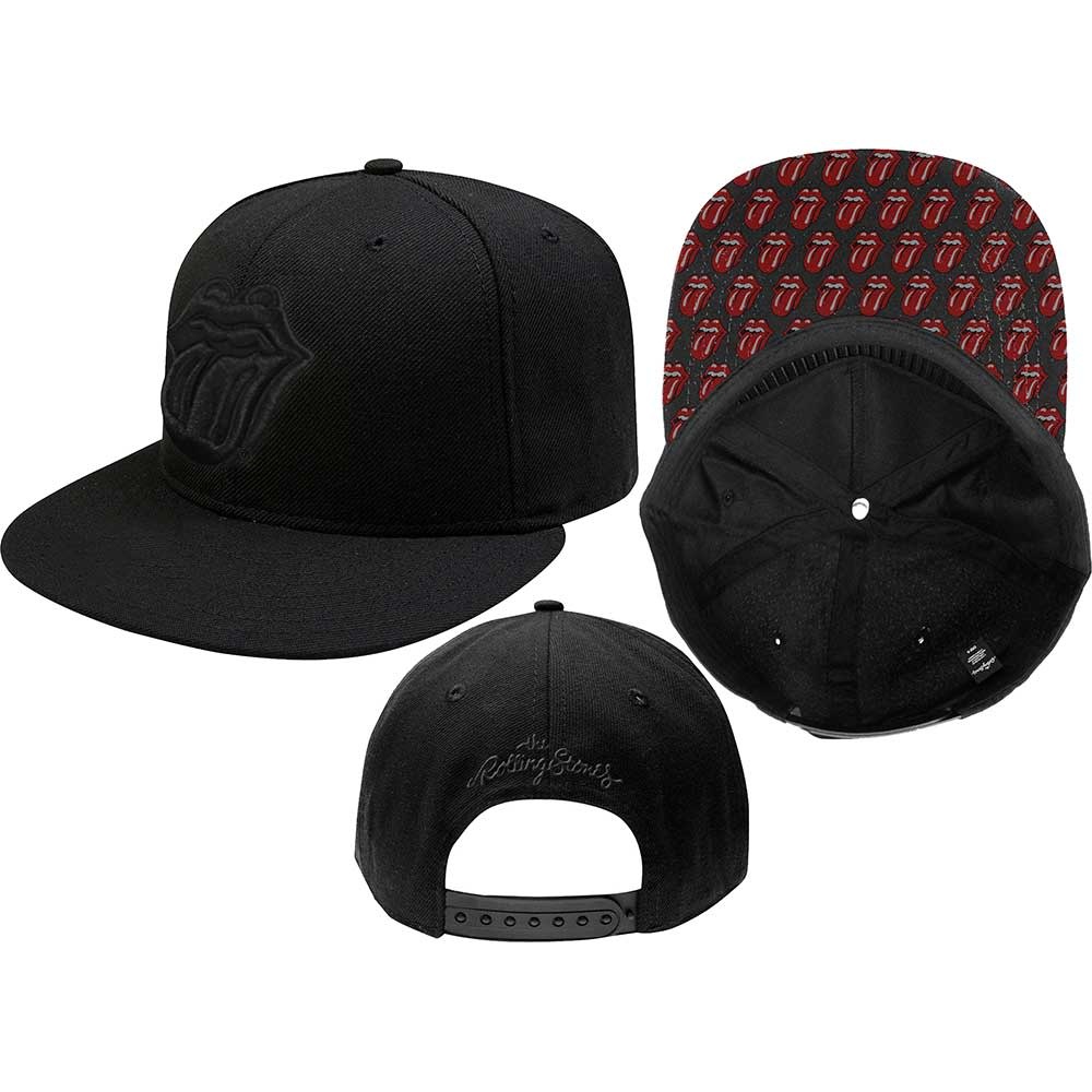 The Rolling Stones - Classic Tongue Logo Snapback Baseball Cap - Pop Music