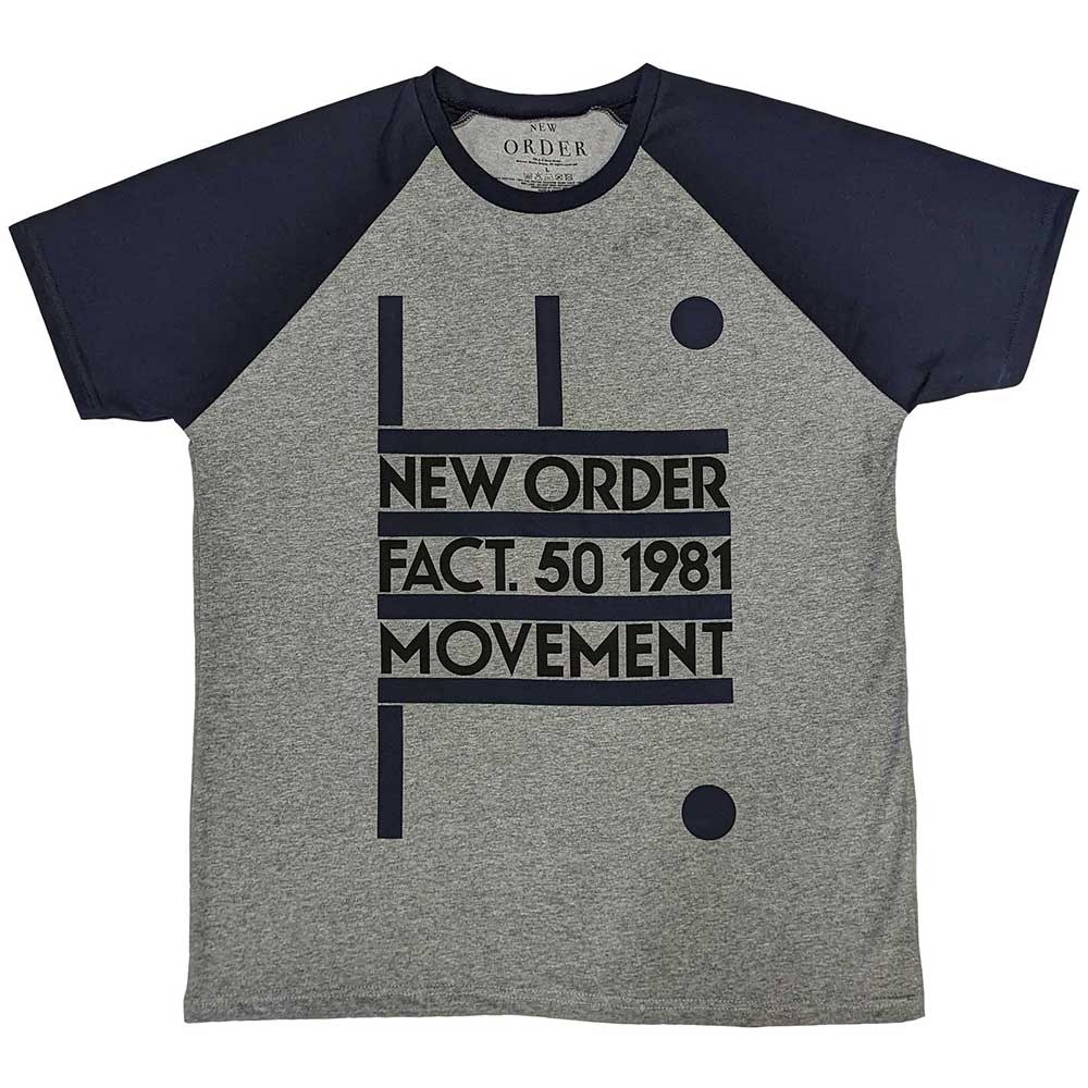 New Order - Movement Studio Print Raglan T-Shirt - Pop Music