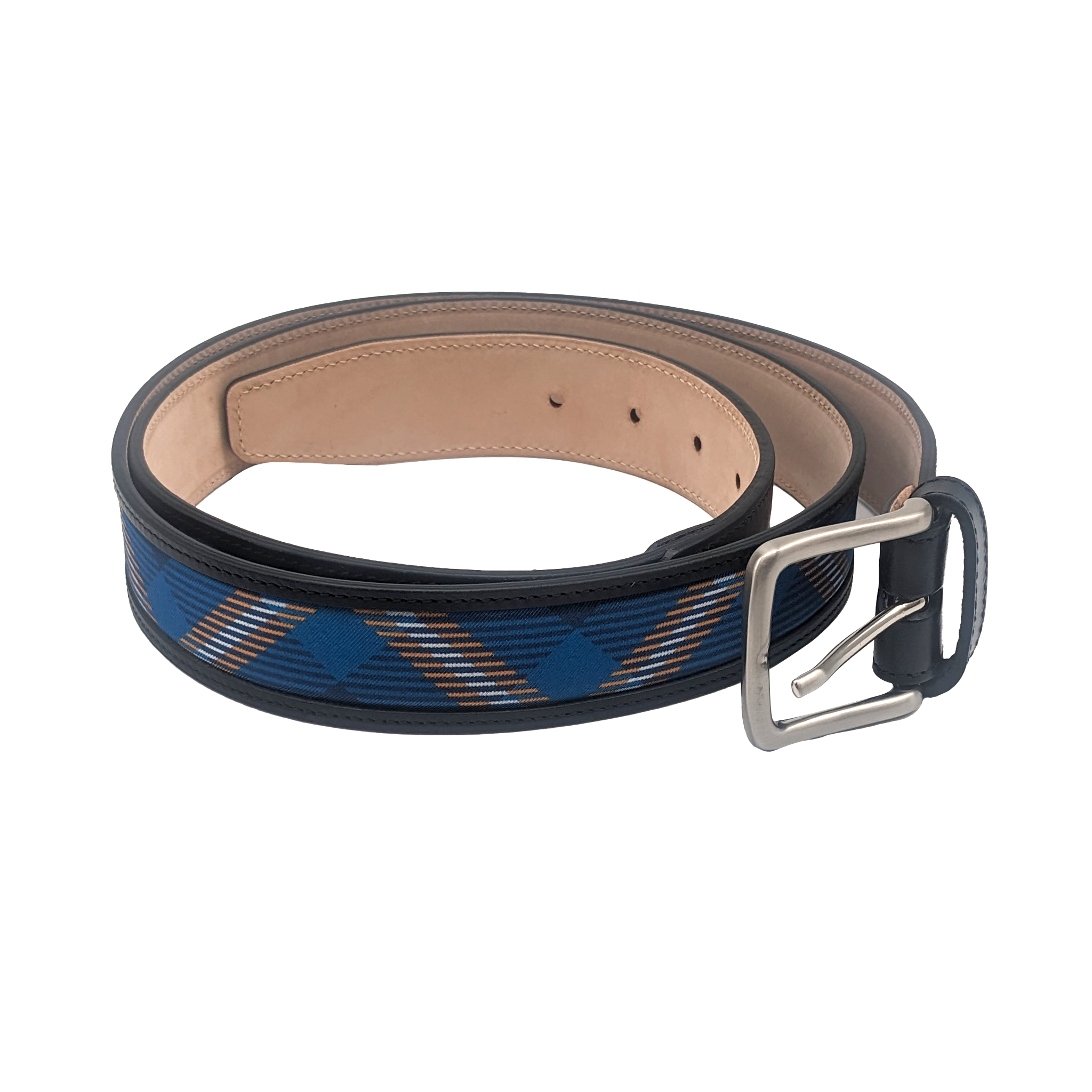 Pingry Tartan Belt-black leather - The Bear Pause
