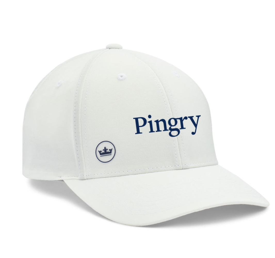 Peter Millar White Off-Set Crown Performance Hat - The Bear Pause