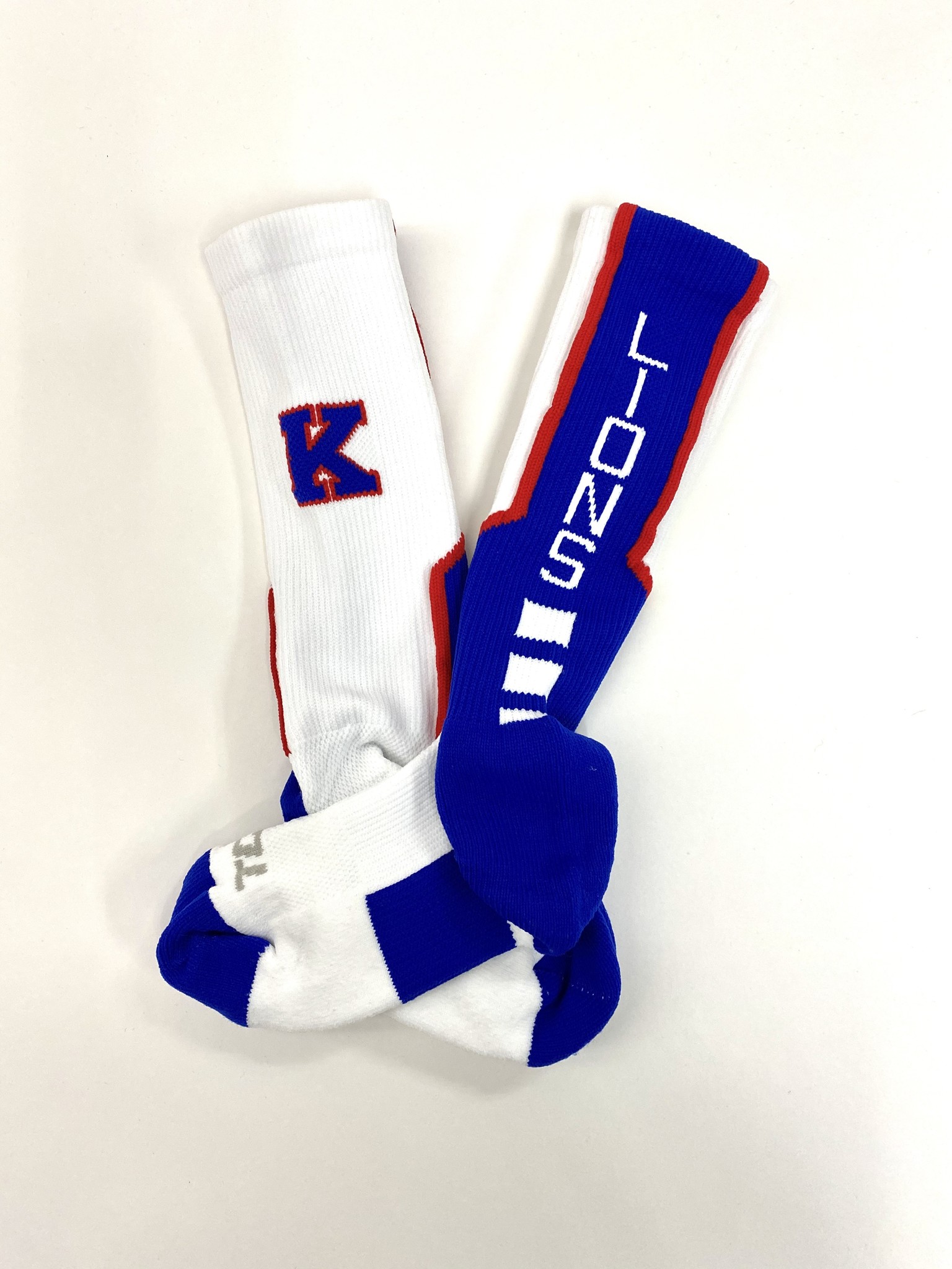 TCK Socks: White w/ K - The King's Academy School Store