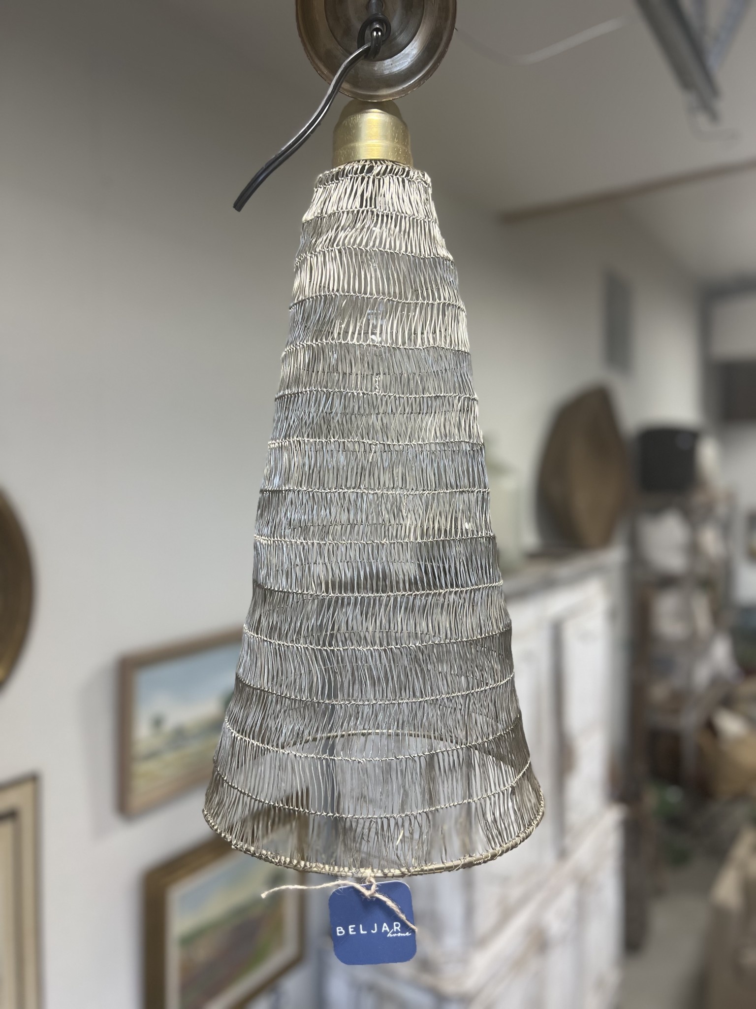 Wire Cone Light Fixture - Beljar Home